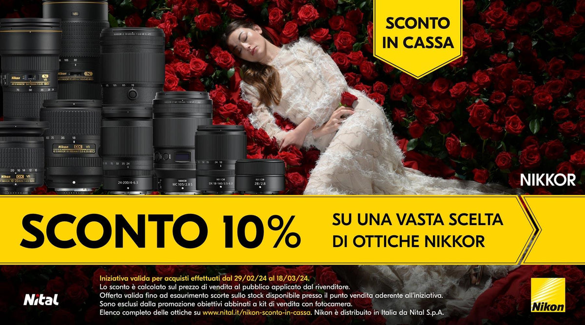 Sconto in cassa Nikon -10% — Foto Ottica Cavour