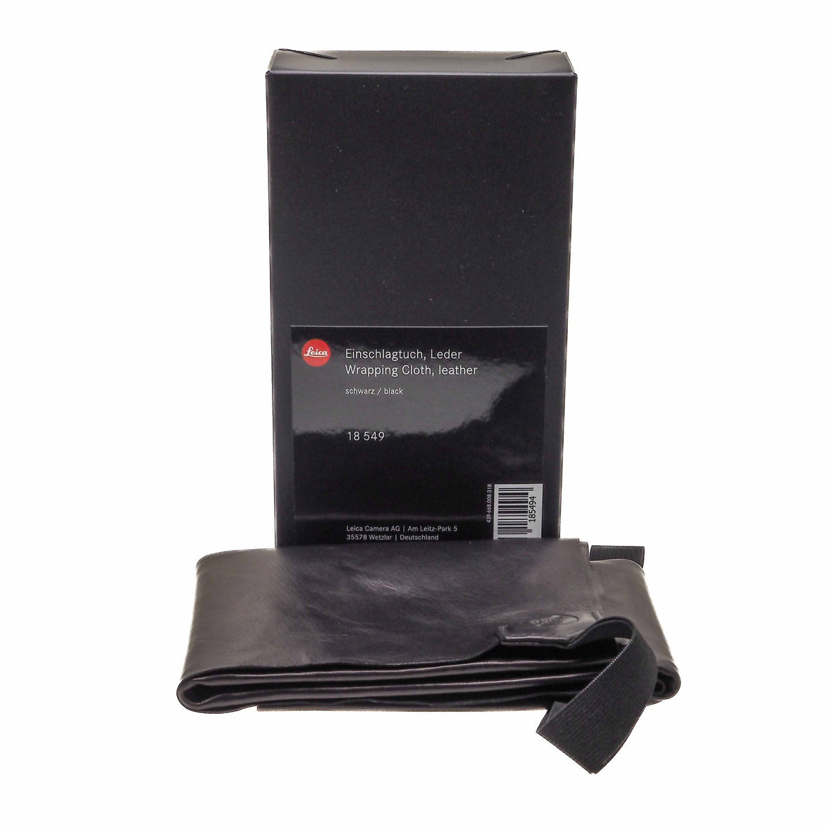 Leica Wrapping Cloth in pelle, black — Foto Ottica Cavour